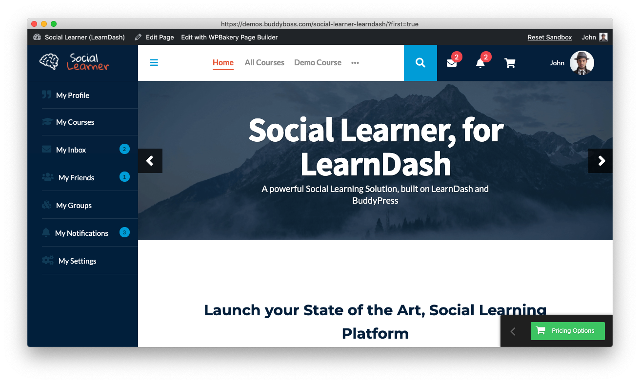 LearnDashが使えるワードプレステーマSocial Learner（ソーシャル ラーナー）の紹介 - 学習サイトを作ろう！LMS学習機能システム付きホームページLearnLMS｜ラーンLMS